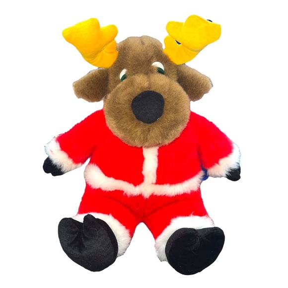 Gund | Toys | Gund Santa Moose Plush Stuffed Animal Christmas 992 Red ...